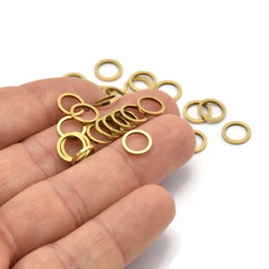 8mm Brass Ring, 100 Raw Brass Circle Ring Findings (8mm) B0117 - Etsy