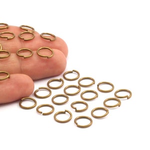 10mm Jump Ring - 100 Antique Brass Round Jump Rings Connectors Findings ...