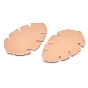 Copper Leaf Blank, 8 Raw Copper Leaf Blanks, Copper Blanks, Stamping ...