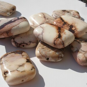 Brown Turquoise 35 Mm Gemstone Rectangle Beads 1 Pc. T003 - Etsy