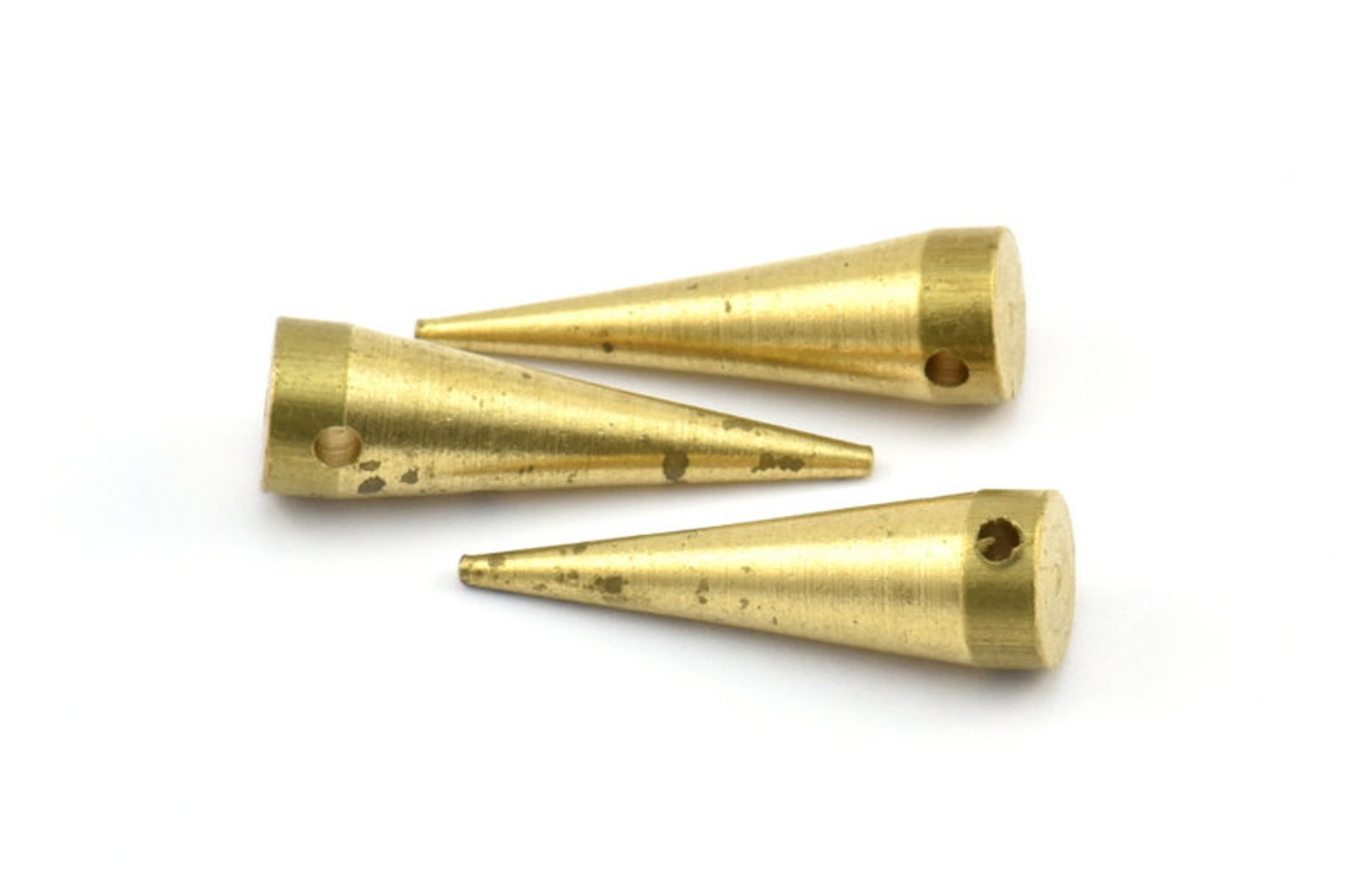 Raw Brass Spike 20 Raw Brass Spike Tribal Pendants 24x7mm | Etsy