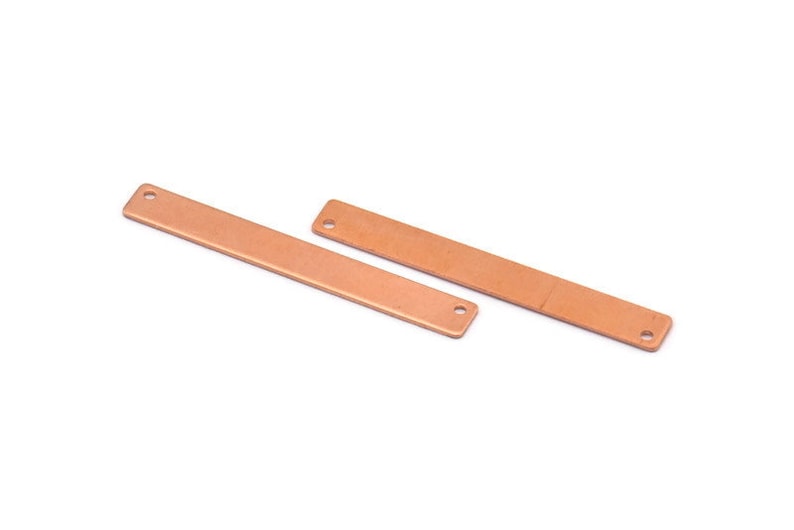 Copper Customized Name Bar, 10 Raw Copper Stamping Connector, Blanks 2 ...