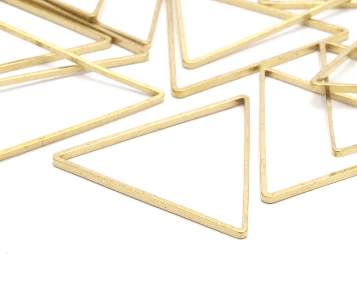 Raw Brass Triangle 20 Raw Brass Triangles 27x27x27mm BS | Etsy
