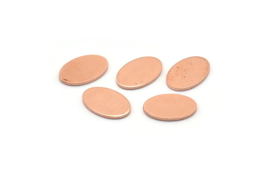 Copper Oval Blank, 25 Raw Copper Oval Blanks, Stamping Blanks (11x8x0 ...