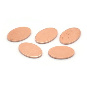 Copper Oval Blank, 25 Raw Copper Oval Blanks, Stamping Blanks (11x8x0 ...