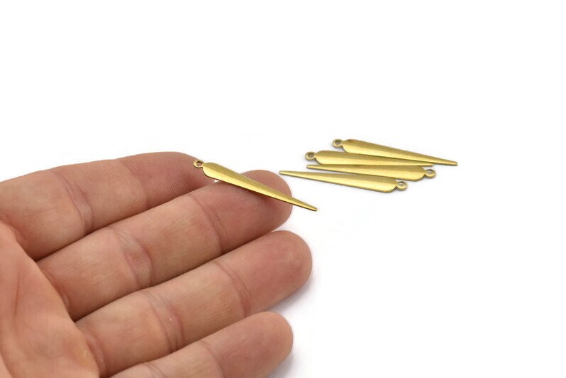 Brass Spike Charms 100 Raw Brass Spike Charms 32x5mm Brs - Etsy