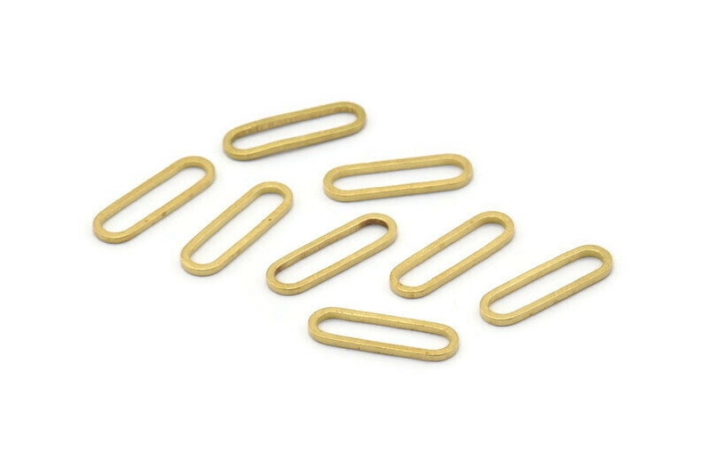 Brass Oval Connector 100 Raw Brass Oval Connectors Charms | Etsy