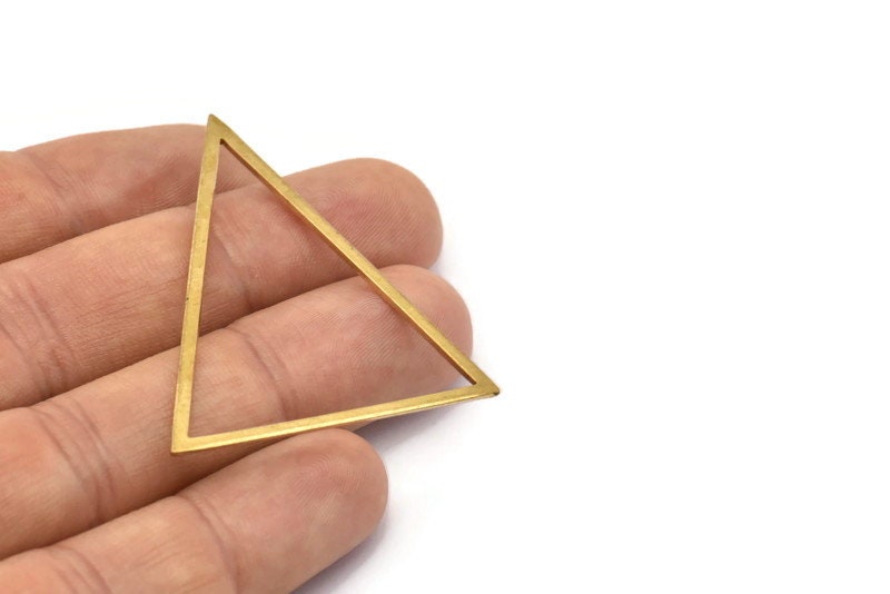 Brass Triangle Ring 6 Raw Brass Triangles 53x53x40mm - Etsy