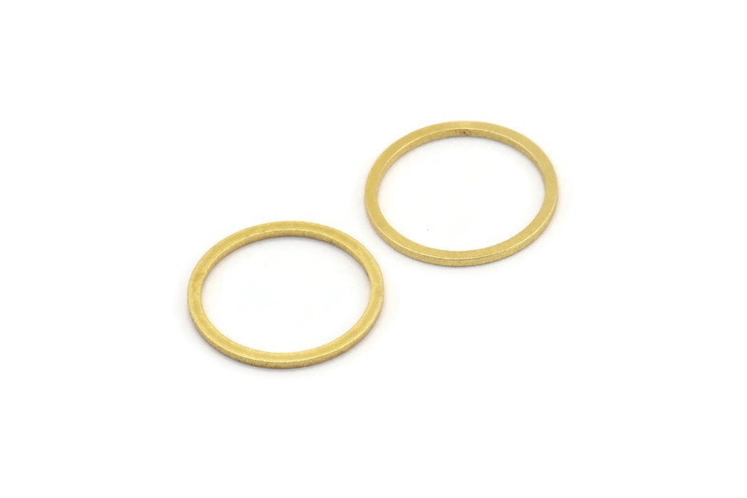 15mm Circle Connectors, 50 Raw Brass Circle Connectors (15x0.80mm ...