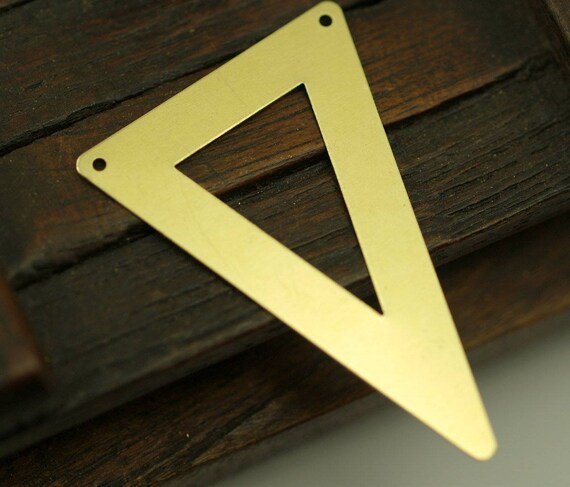 Brass Triangle Pendant 10 Raw Brass Triangle Pendant | Etsy