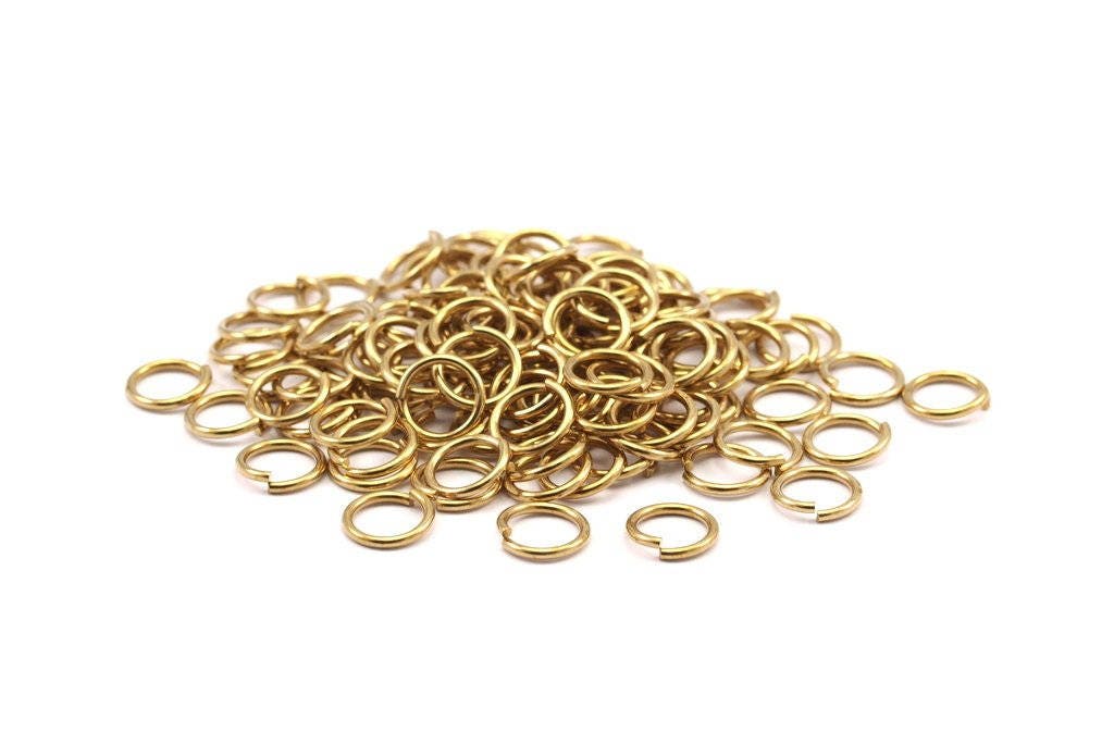 8mm Jump Ring - 100 Raw Brass Jump Rings (8mm) A0369 - Etsy UK