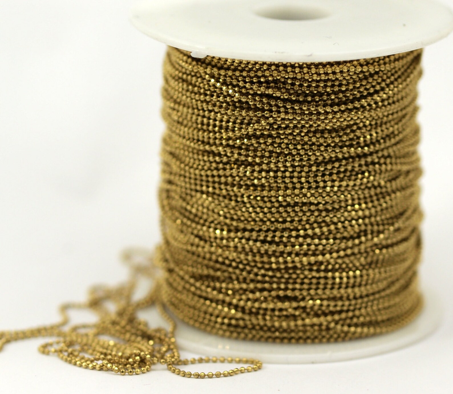 1mm Faceted Ball Chain 50 Meters 165 Feet 1mm Raw Brass - Etsy
