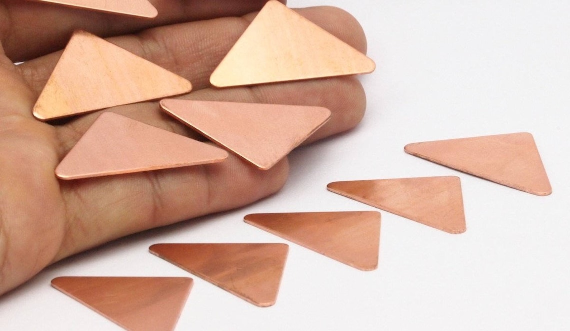 Copper Triangle Blank 4 Raw Copper Triangle Blanks - Etsy