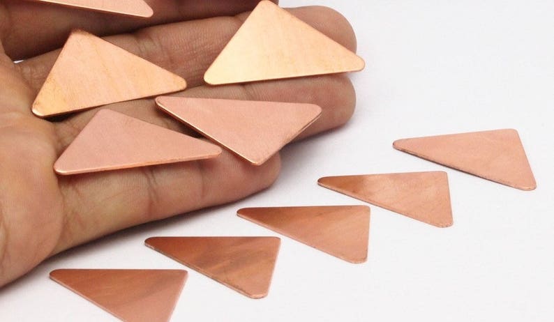 Copper Triangle Blank 4 Raw Copper Triangle Blanks - Etsy