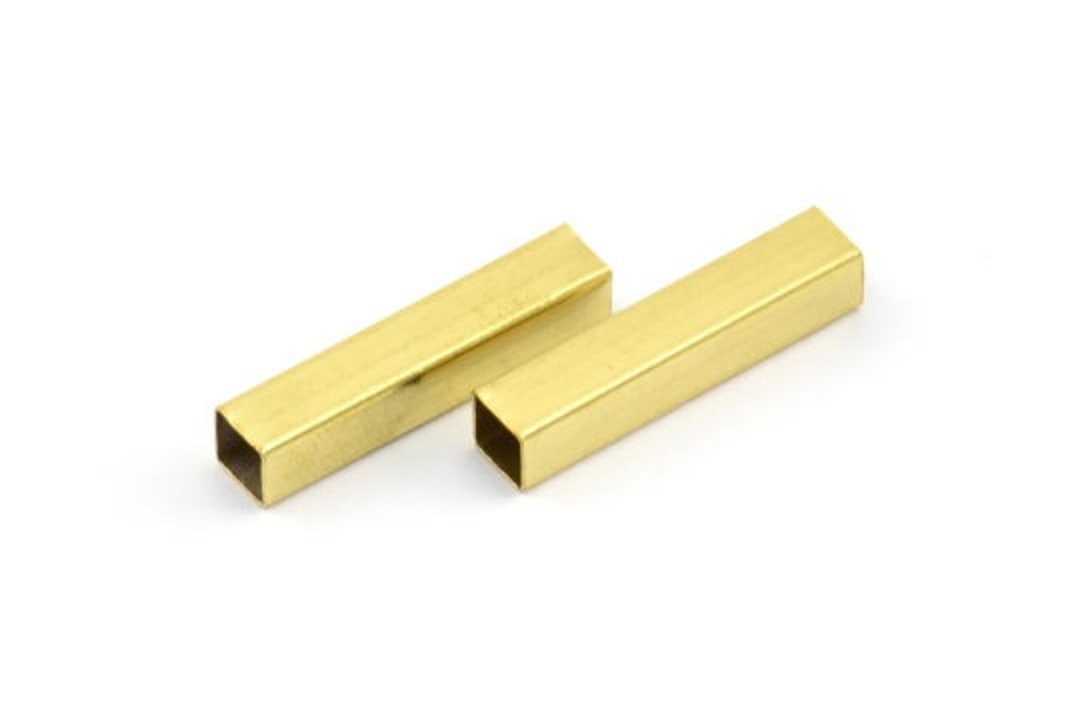 Brass Square Tube, 150 Raw Brass Tube Square Shape (20x4mm) Brs 1402 - Etsy