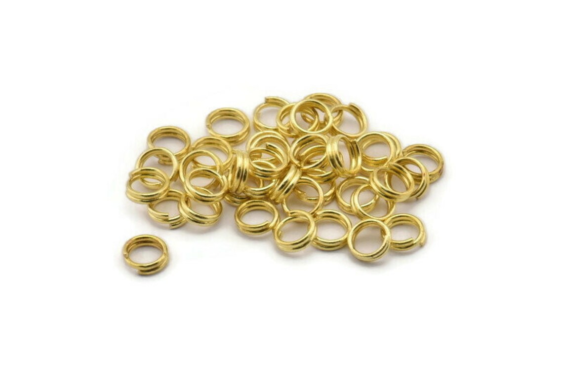 6mm Double Jump Ring 250 Raw Brass Double Jump Rings Split - Etsy