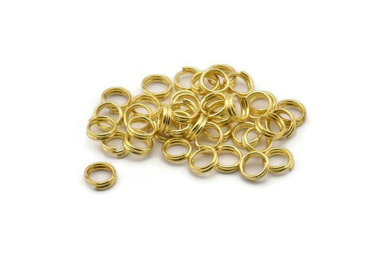 6mm Double Jump Ring 250 Raw Brass Double Jump Rings Split - Etsy