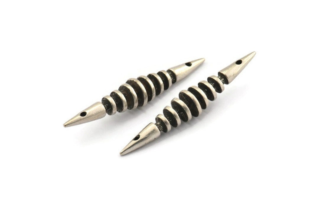 Silber Spike Anhänger, antik versilberte Messing Spike Tribal Anhänger ...