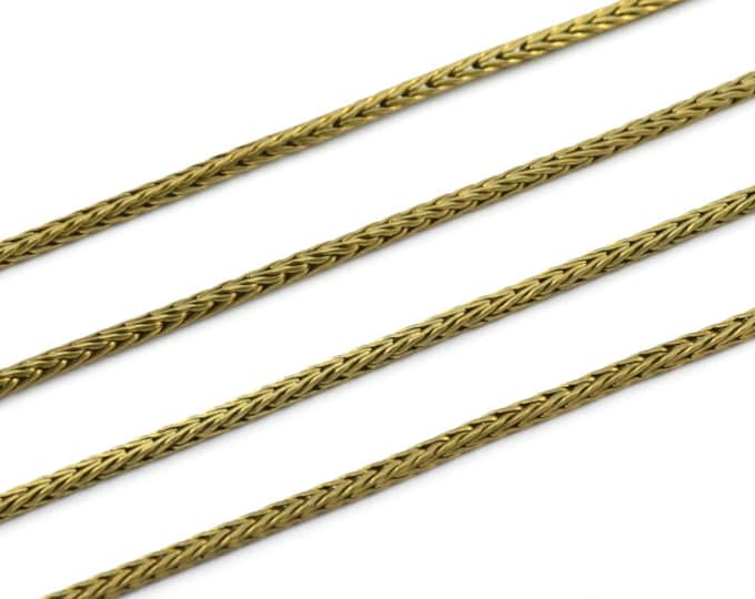 Brass Snake Chain, 1M Raw Brass Snake Chain 2.1mm Z125 - Etsy