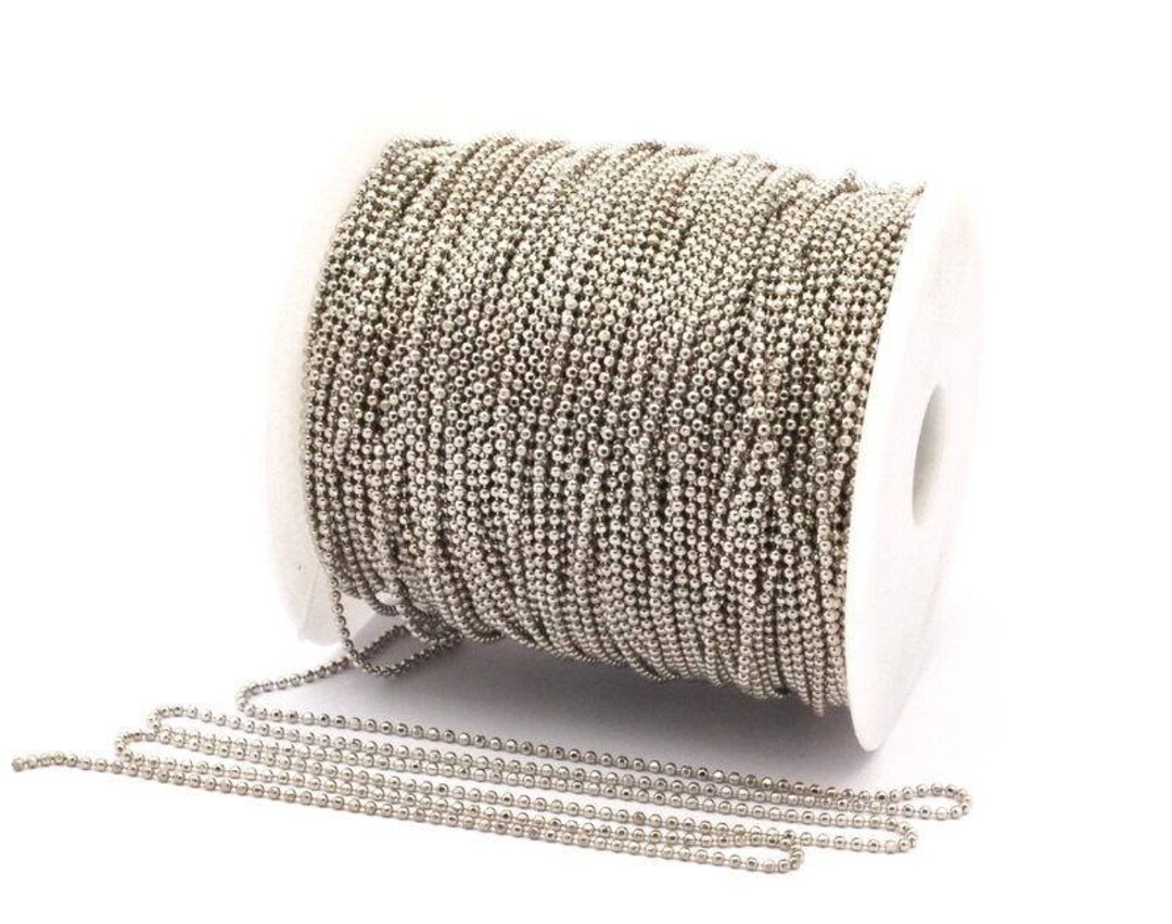 Tiny Silver Chain 10 Meters 33 Feet 1.5mm Silver Tone - Etsy