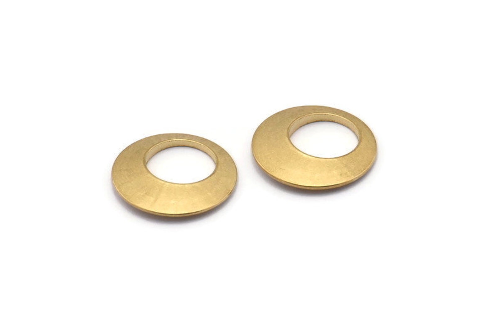 Brass Hoop Finding, 6 Raw Brass Geometric Pendants, Charms, Earring ...