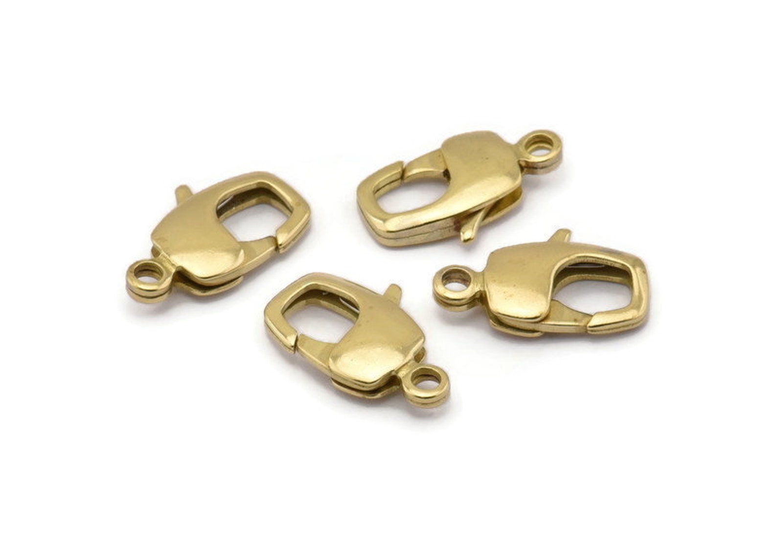 Brass Parrot Clasp 10 Raw Brass Huge Lobster Claw Clasp | Etsy