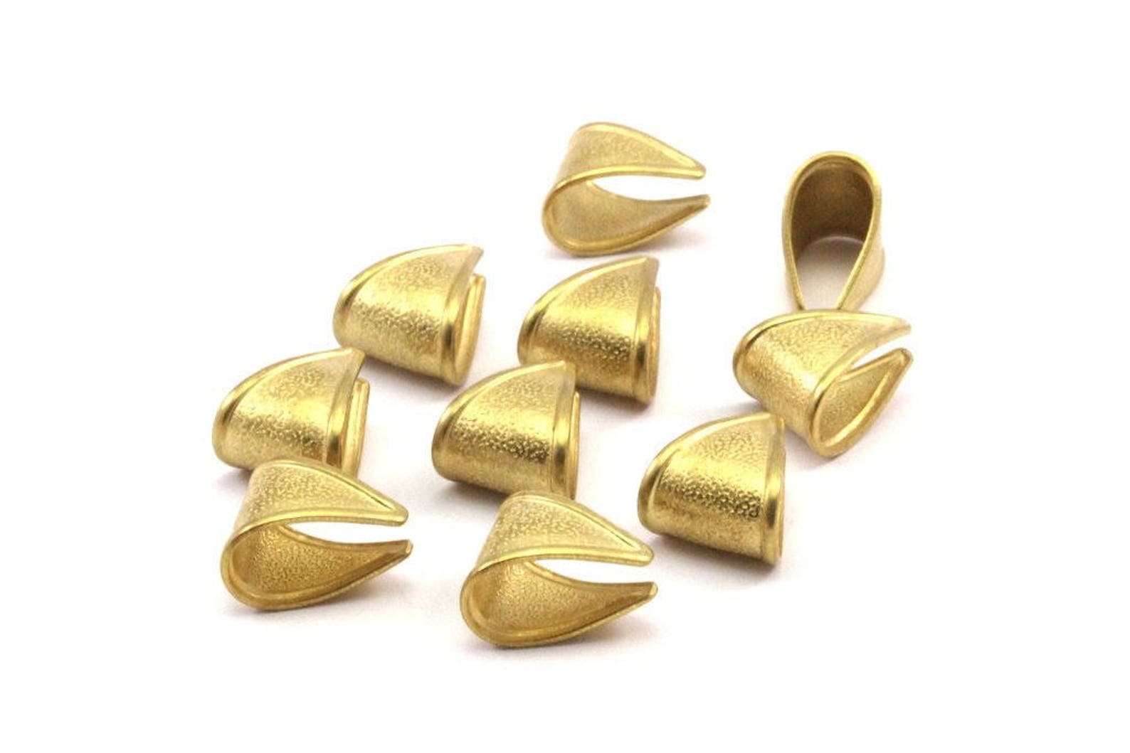 Brass Bail Connector 20 Raw Brass Pendant Bail Connector | Etsy
