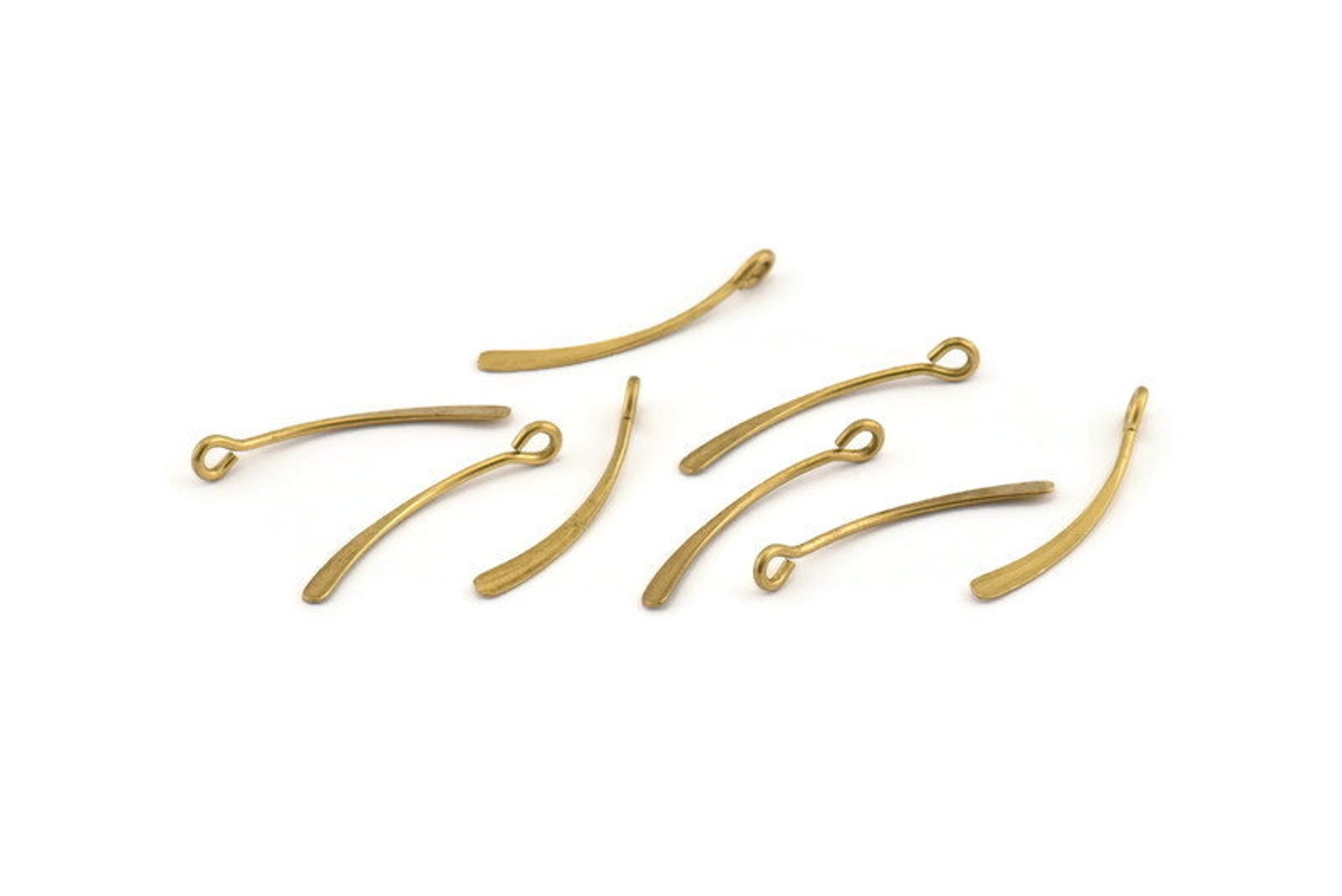 Paddle Eye Pins 20 Raw Brass Paddle Eye Pins With 1 Loop - Etsy