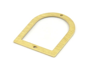 50pcs Raw Brass D Shape Charms Pendants Findings 17mmx16mm - Etsy