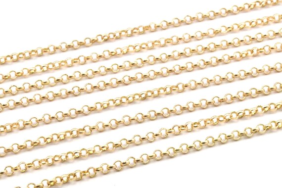 Raw Brass Rolo Chain Soldered Rolo Chain 2mm RB 8-17 - Etsy