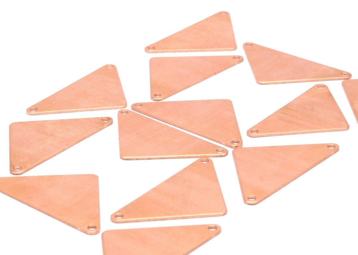 Copper Triangle Blank 4 Raw Copper Triangle Blanks With 2 | Etsy