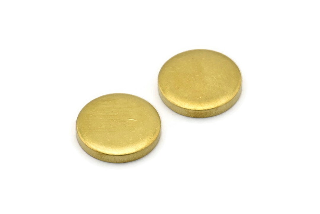 Brass Circle Blank, 6 Raw Brass Round Blanks (18x3mm) Y209 - Etsy