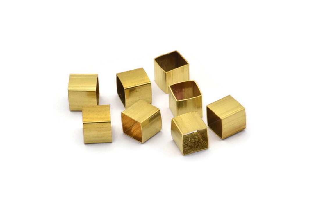 Geometric Square Tube Bead, 50 Raw Brass Square Tubes (6x6mm) Bs 1627 ...