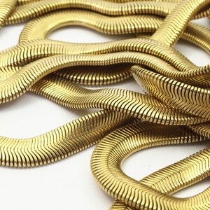 Snake Chain, 2m Raw Brass Snake Chain (6mm) - ( Z072 ) - Etsy