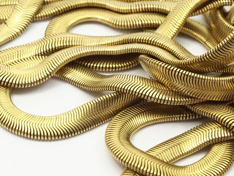 Snake Chain, 2m Raw Brass Snake Chain (6mm) - ( Z072 ) - Etsy