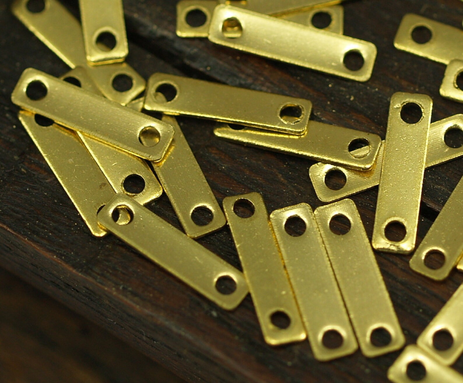 Brass Rectangle Connector 100 Raw Brass Rectangle Connectors - Etsy
