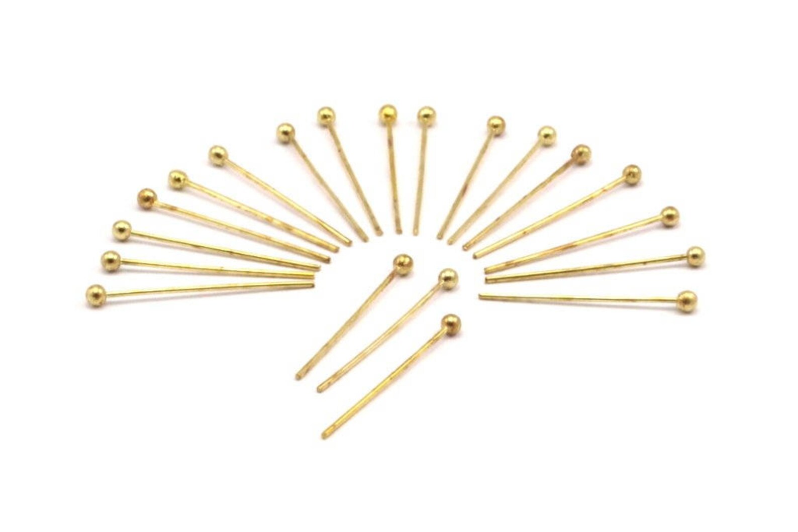 Brass Ball Pin, 100 Raw Brass Ball Pins (20mm) Brc223 - Etsy