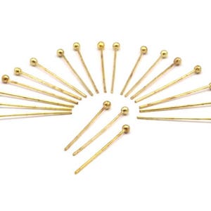 Brass Ball Pin, 100 Raw Brass Ball Pins (20mm) Brc223 - Etsy