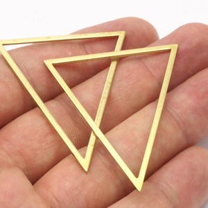 Brass Triangle Ring 6 Raw Brass Triangles 53x53x40mm | Etsy