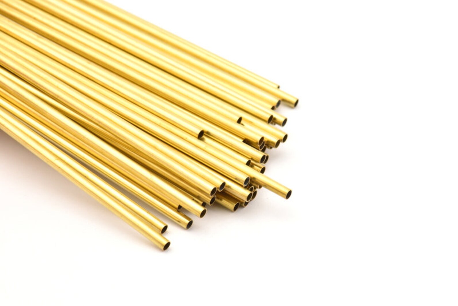 3mm Brass Tubes Customize Size - 24 Raw Brass Tube Beads - 100mm-150mm ...