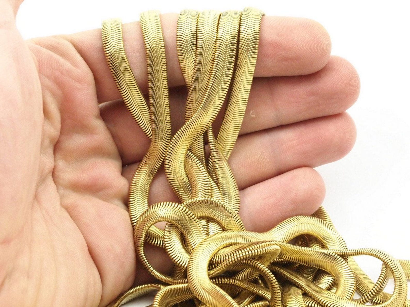 Snake Chain 2m Raw Brass Snake Chain 6mm Z072 - Etsy