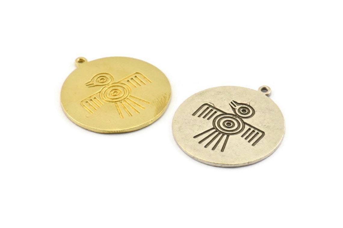 Maya Anhänger, Maya Silbercharme, Mayan Charm, Messing, Maya ...