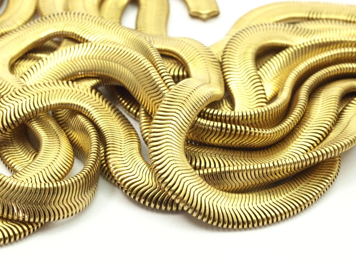 Snake Chain, 2m Raw Brass Snake Chain (6mm) - ( Z072 ) - Etsy