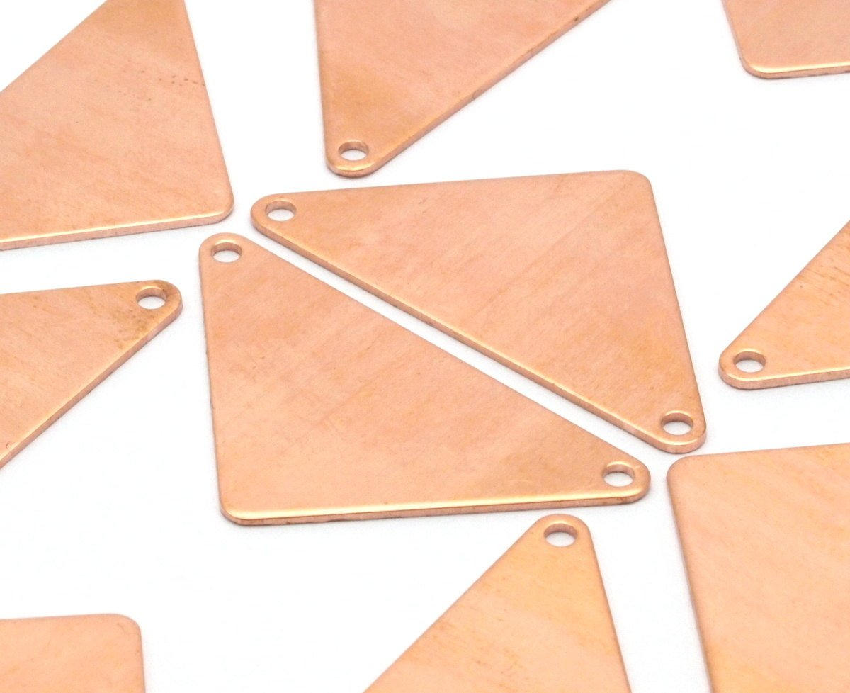 Copper Triangle Blank 4 Raw Copper Triangle Blanks With 2 | Etsy