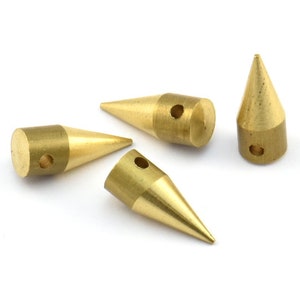 Brass Spike Charm, 10 Raw Brass Spike Tribal Pendant (15x6mm) A0760 - Etsy