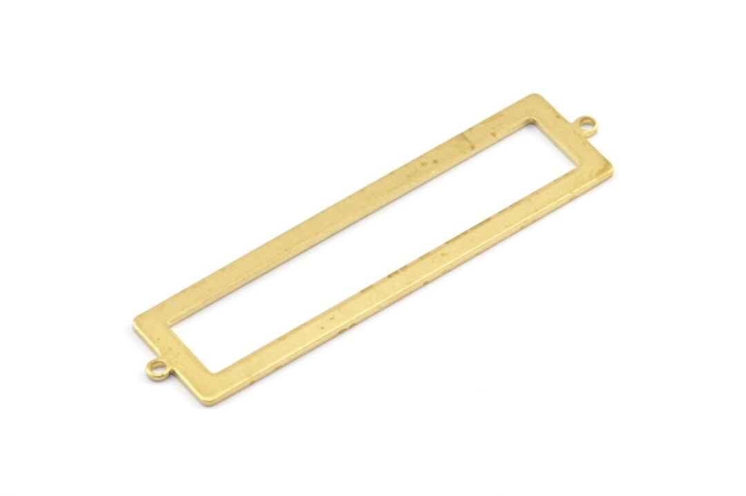 Brass Rectangle Connector, 6 Raw Brass Rectangle Connectors With 2 ...
