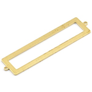 Brass Rectangle Connector, 6 Raw Brass Rectangle Connectors With 2 ...