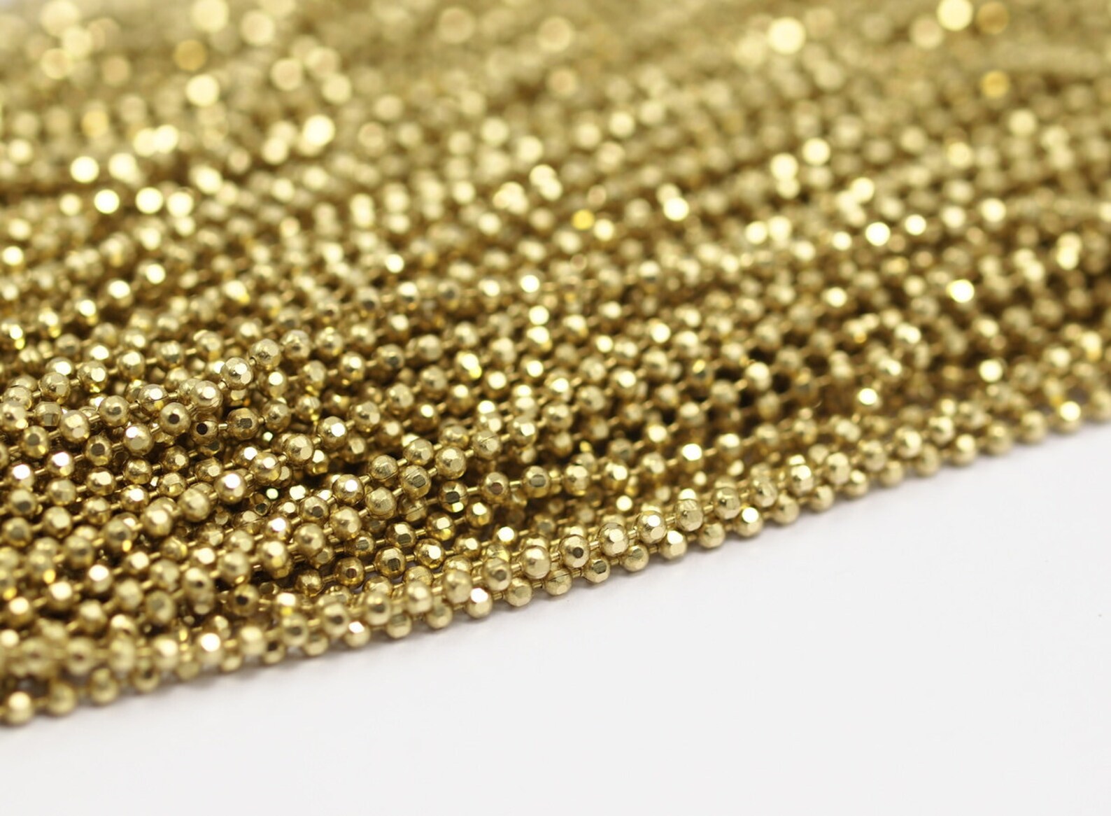 2mm Ball Chain 5 M 16.5 Feet 2mm Raw Brass Faceted Ball | Etsy