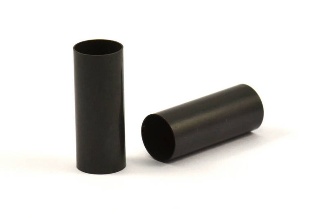 Black Round Tubes, 6 Oxidized Brass Tubes (10x25mm) Bs 1557 S038 - Etsy