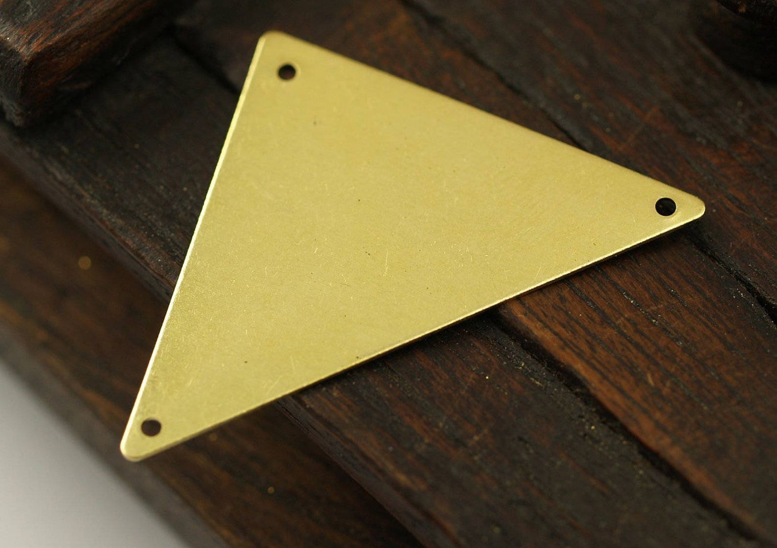 Raw Brass Triangle 10 Raw Brass Triangle Pendants With 3 - Etsy